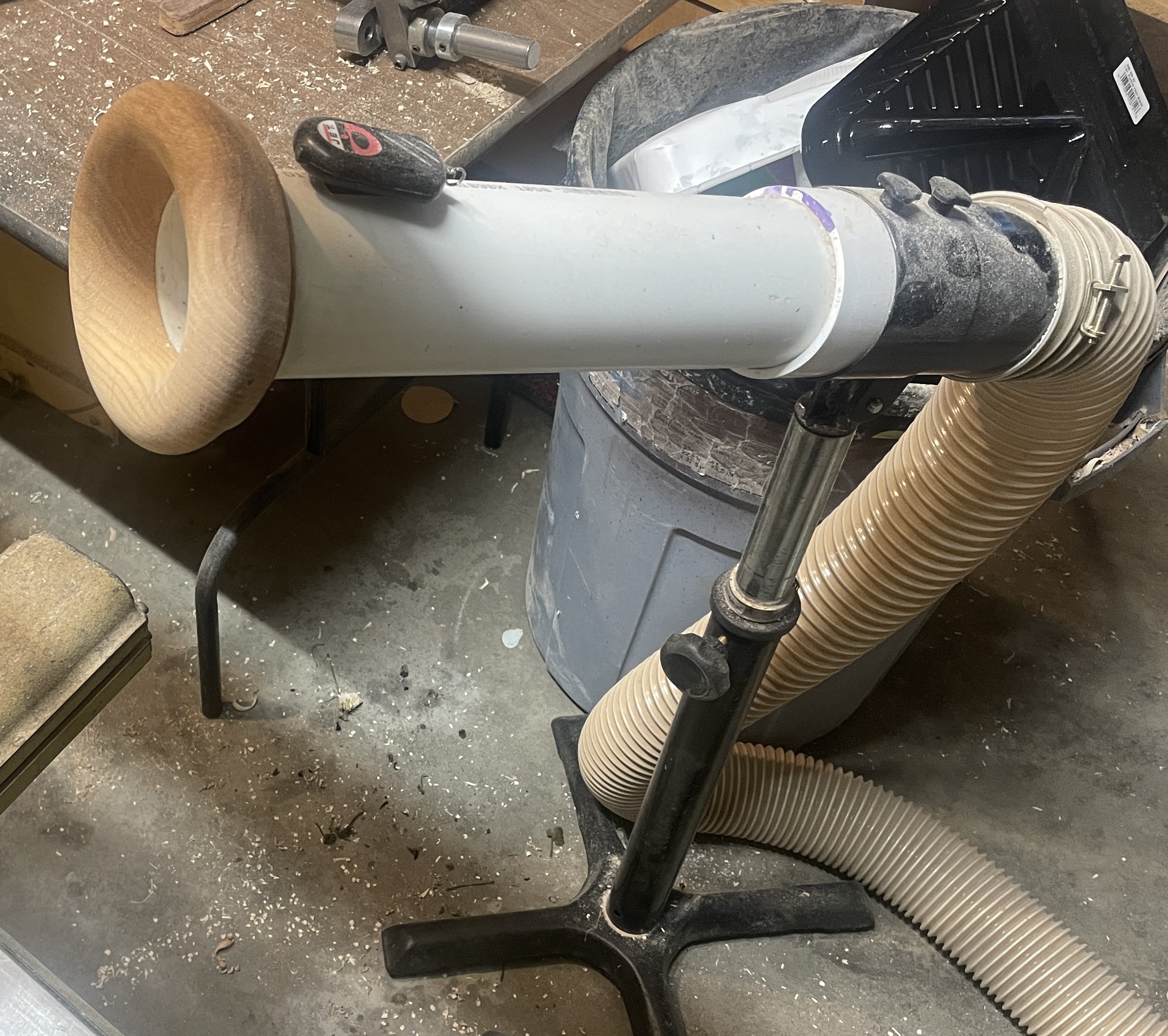 Dust Collector Bell Mouth – Wood Turning by Dave Landers